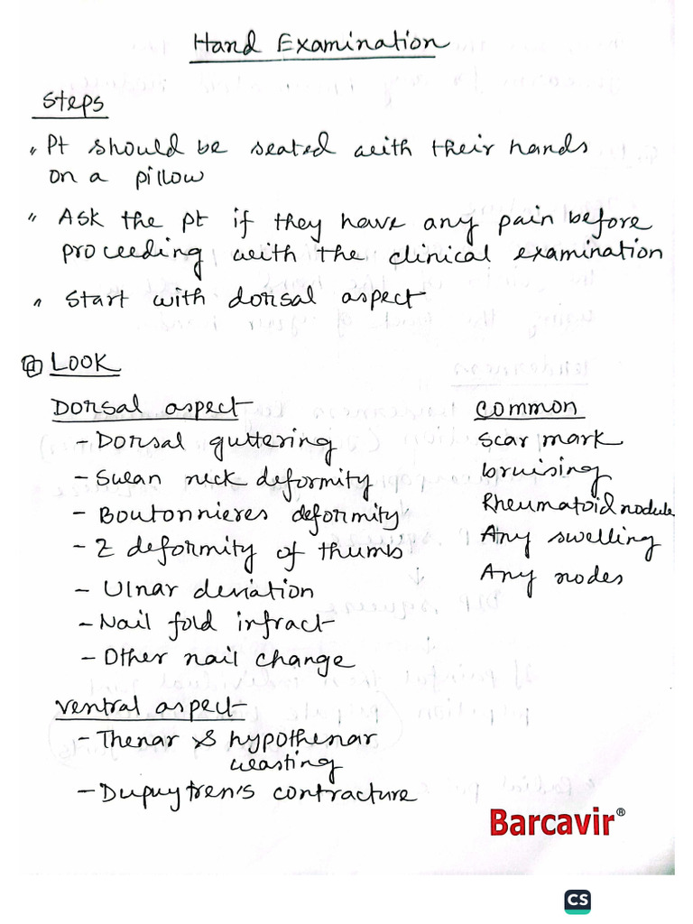 Hand Examination | PDF