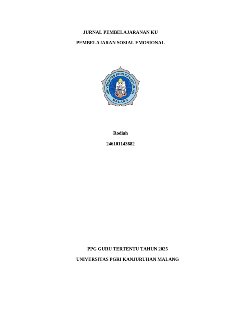 Rodiah 246101143682 Pembelajaran Sosial Emosional | PDF