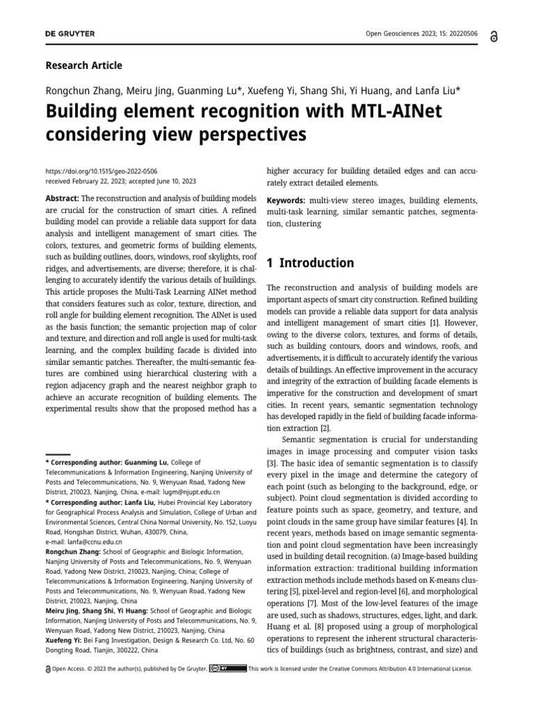 Building Element Recognition with MTL-AINet | PDF | Image Segmentation ...