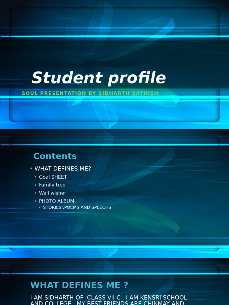 Student Profile - Soul Presentation | PDF