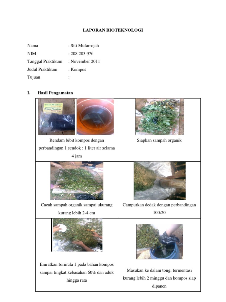 Contoh Laporan Kompos Com | PDF