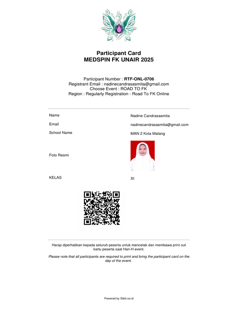 Medspin FK Unair 2025 Participant Card | PDF