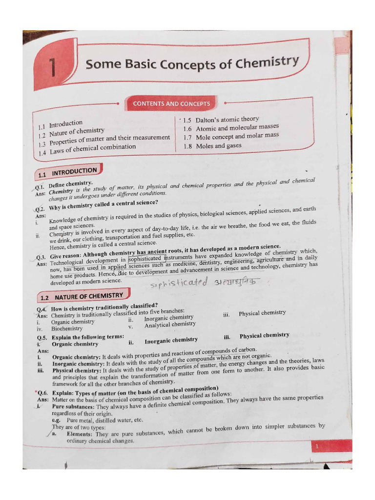 Some Basic Concepts of Chemistry | PDF
