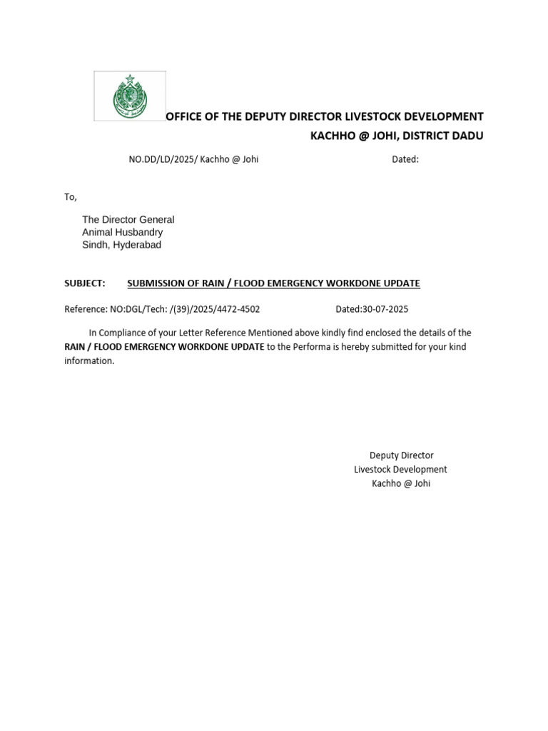Rain Emergency Workdone Report - 104809 | PDF