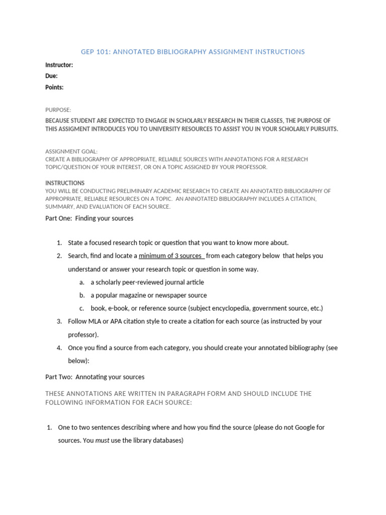 2022 - Annotated Bib Assignment | PDF