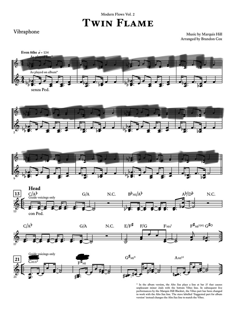 Twin Flame - 04 - Vibraphone | PDF | Music Technology | Jazz