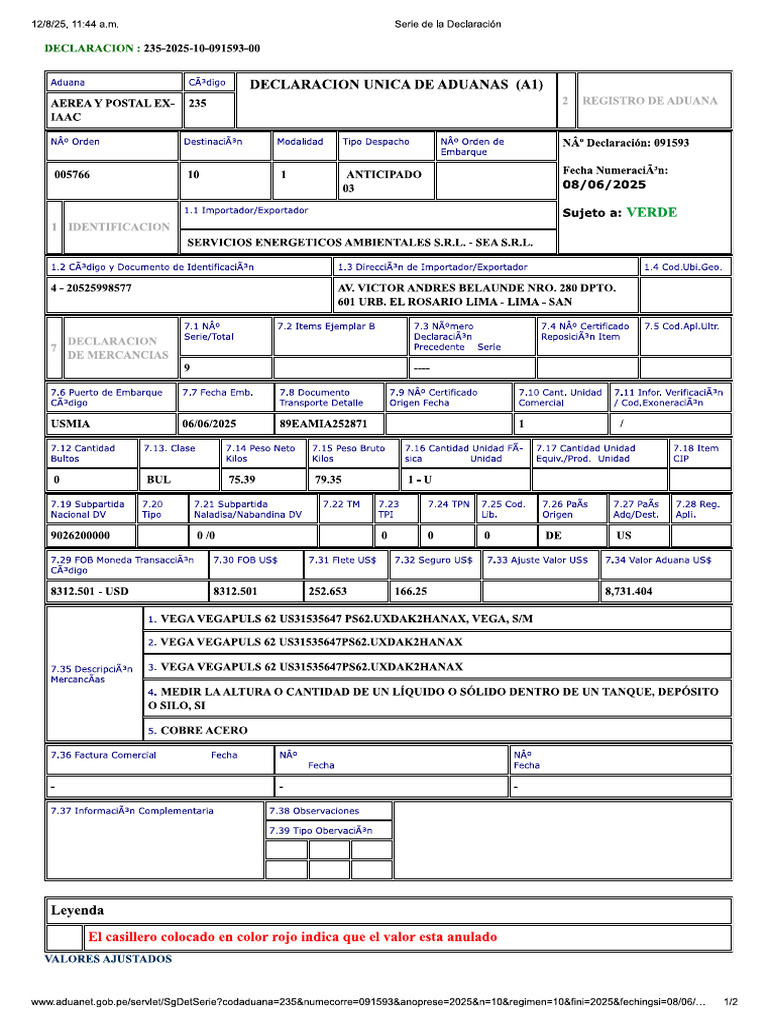 Sea - Vega Vegapuls 62 Us31535647 Ps62.Uxdak2hanax, Vega | PDF