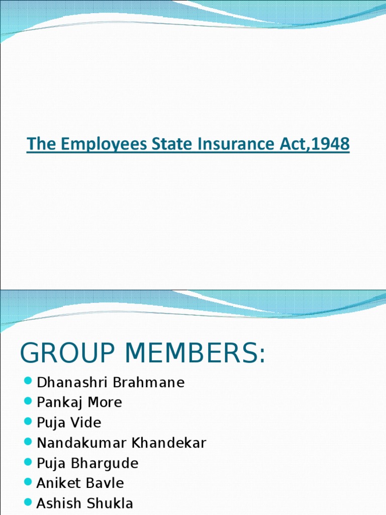 ESIS | PDF | Wage | Employment