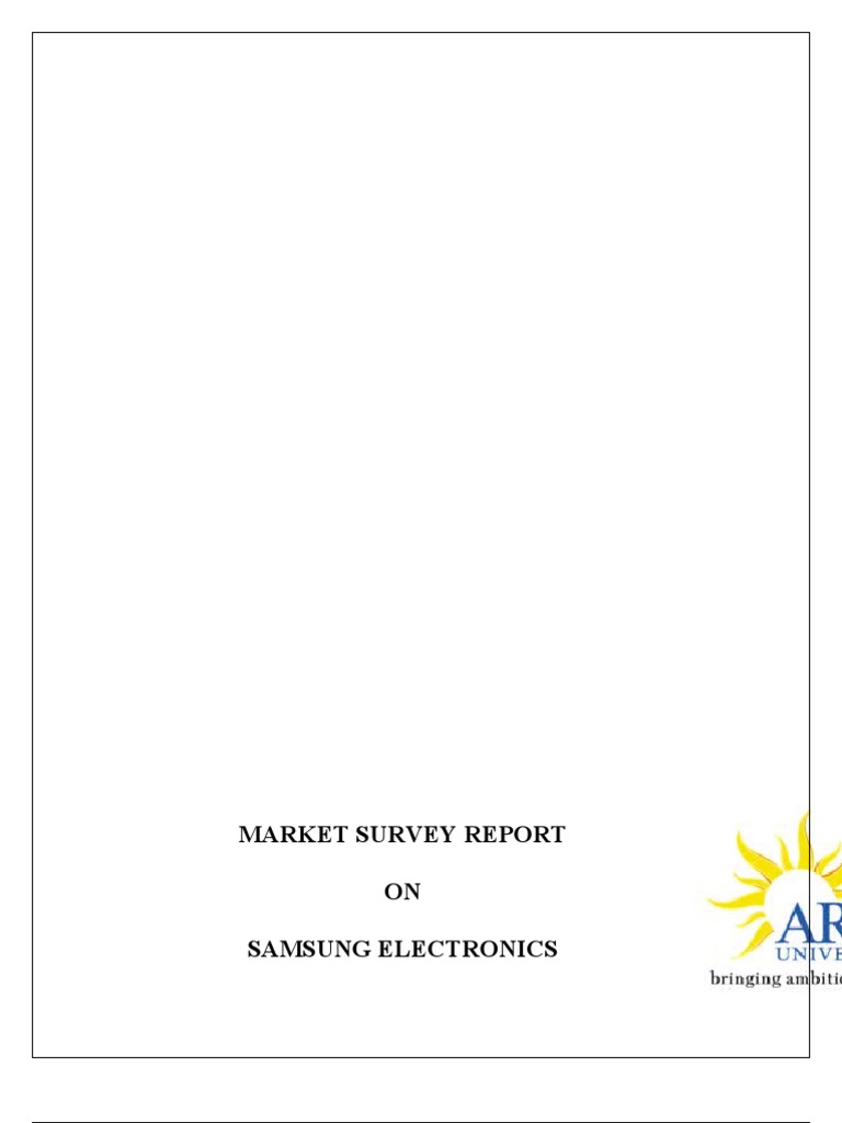 Survey Report of Samsung Electronics Final | PDF | Marketing Research ...
