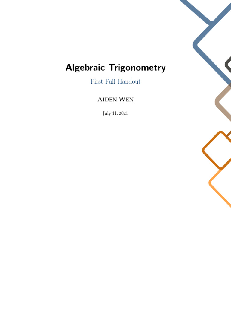 Mini-Textbook-1 | PDF | Trigonometric Functions | Trigonometry