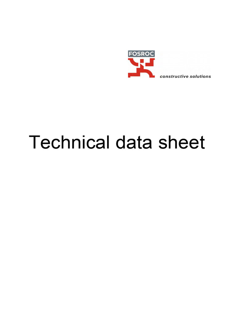 NITOMORTAR FC - Data Sheet & MS For Application | PDF | Adhesive ...