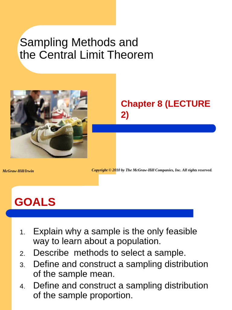 Sampling Methods and The Central Limit Theorem: Chapter 8 (LECTURE 2 ...