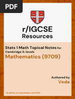 A Level Statistics Past Papers 9709 | PDF