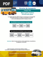 Rutas y Horarios del Pumabús CU | PDF