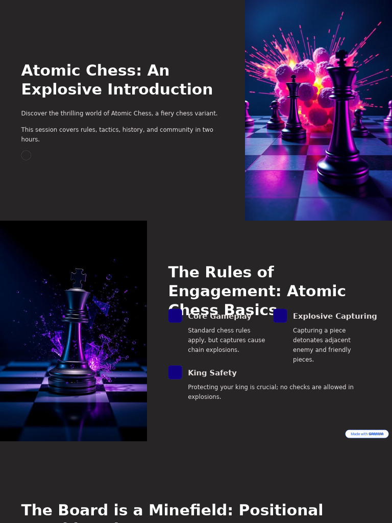 Atomic Chess An Explosive Introduction | PDF | Chess | Competitive Games