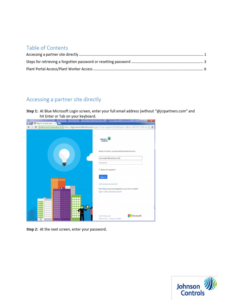 Partner Site Access Guide for Employees | PDF | Password | Login