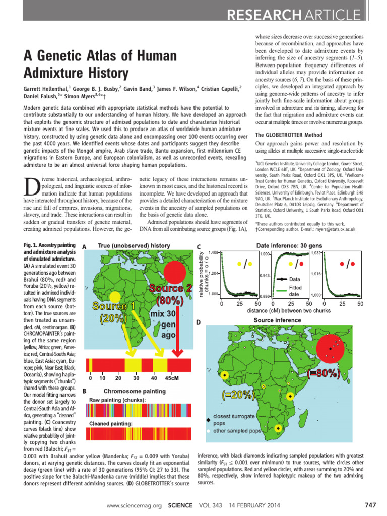 A Genetic Atlas of Human Admixture History | PDF | Haplotype | Biology
