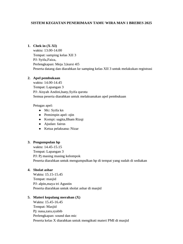 Sistem Kegiatan PTW Fixxx | PDF