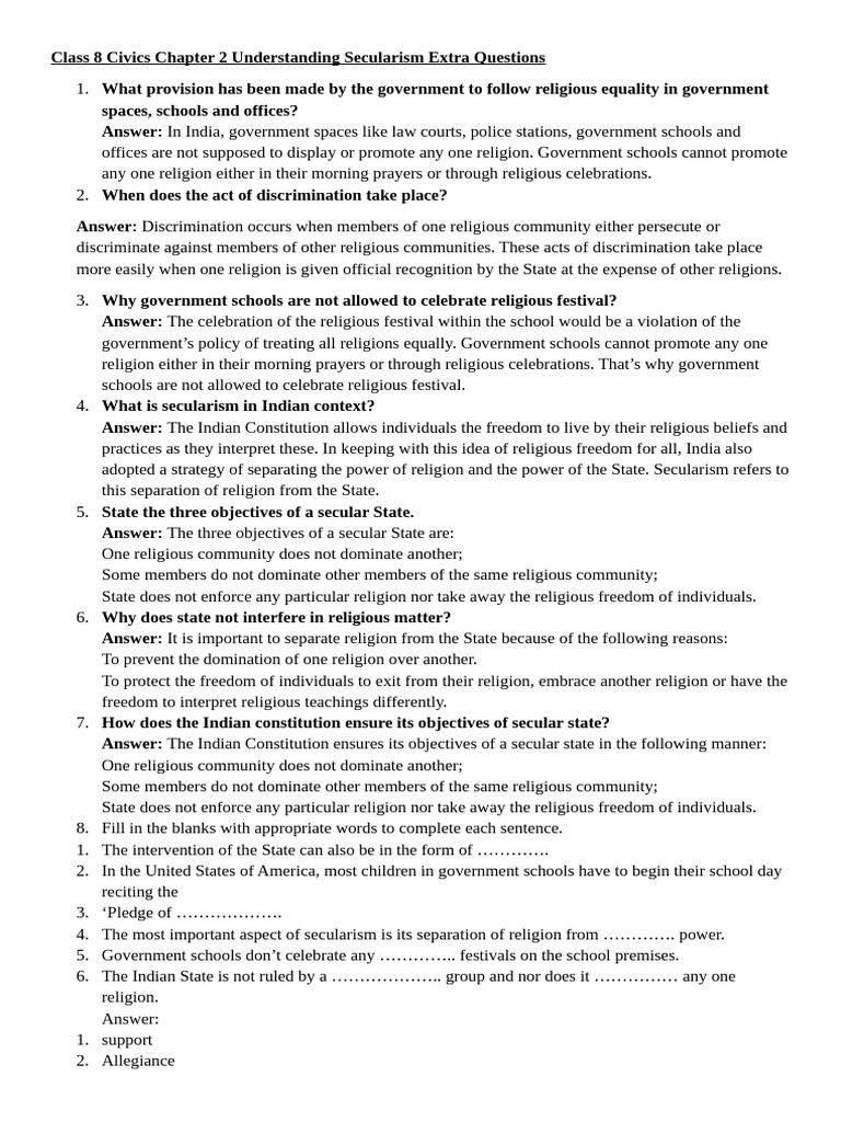 Understanding Secularism in India | PDF | Secularism | Freedom Of Religion