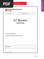 Cambridge Movers Answer Key | PDF