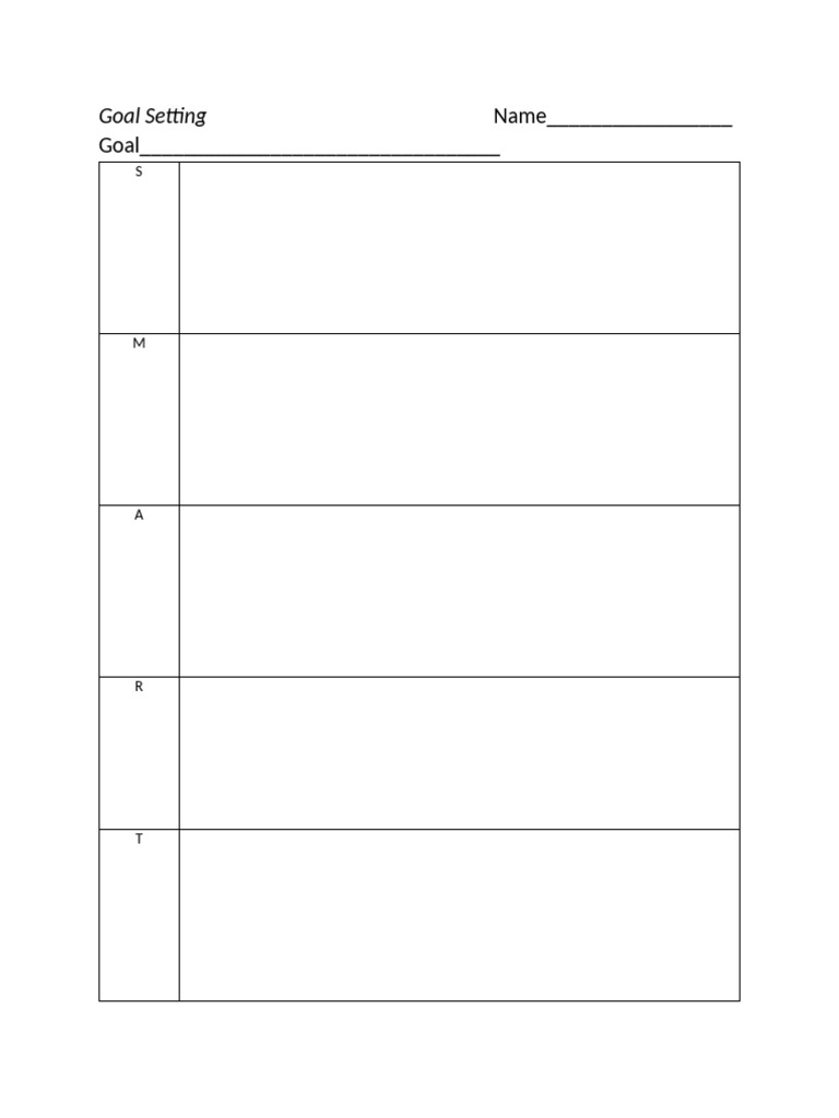 Goal Setting Smart Student | PDF