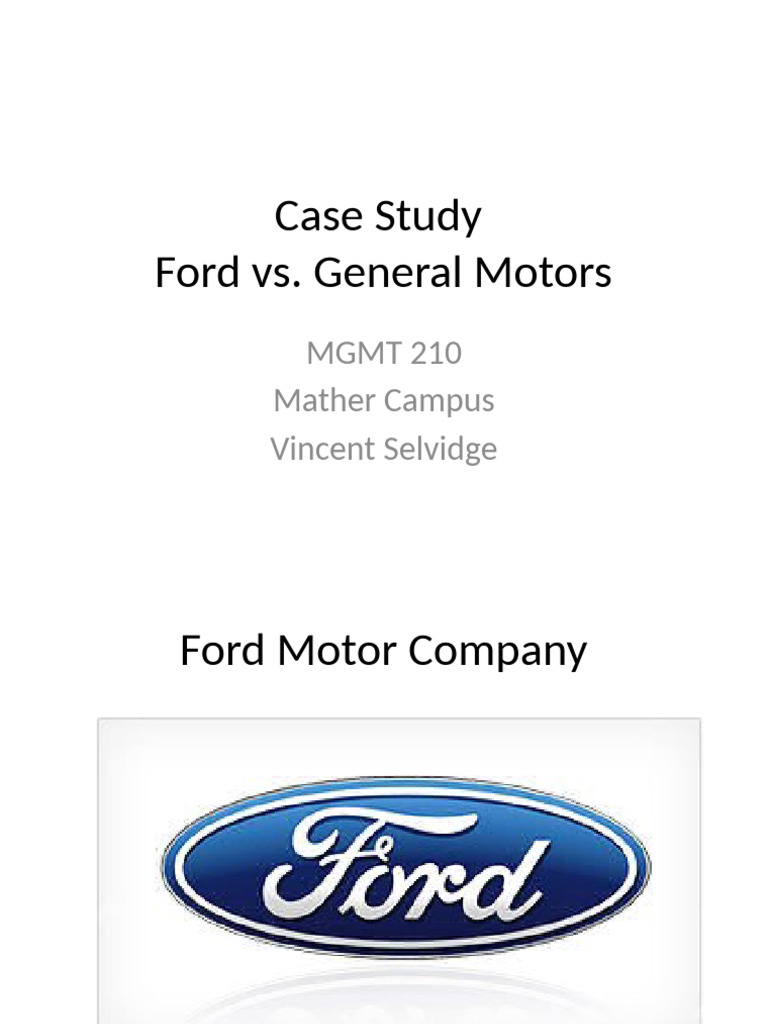 Ford vs. General Motors Case Study | PDF | Equity (Finance) | Balance Sheet