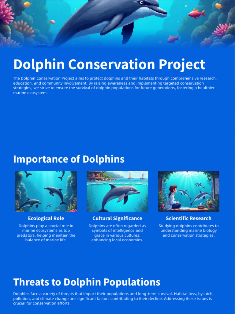 Dolphin Conservation Project | PDF | Conservation Biology | Dolphin