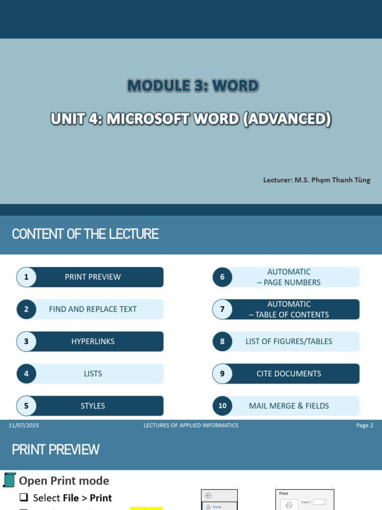 Advanced Microsoft Word Techniques | PDF | Hyperlink | Citation