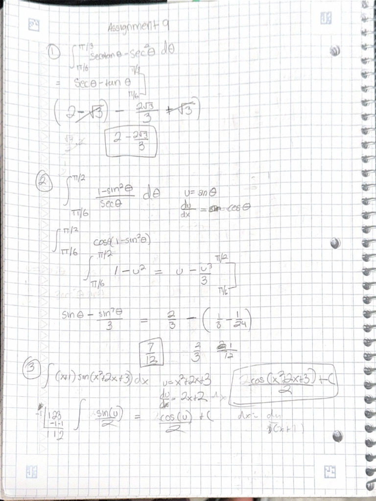 Assignment 9 Definite Indefinite Integration | PDF