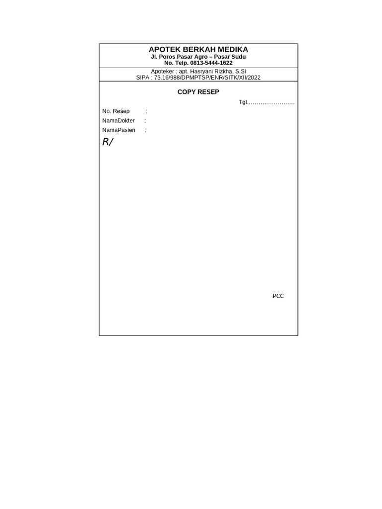 Copy Resep | PDF