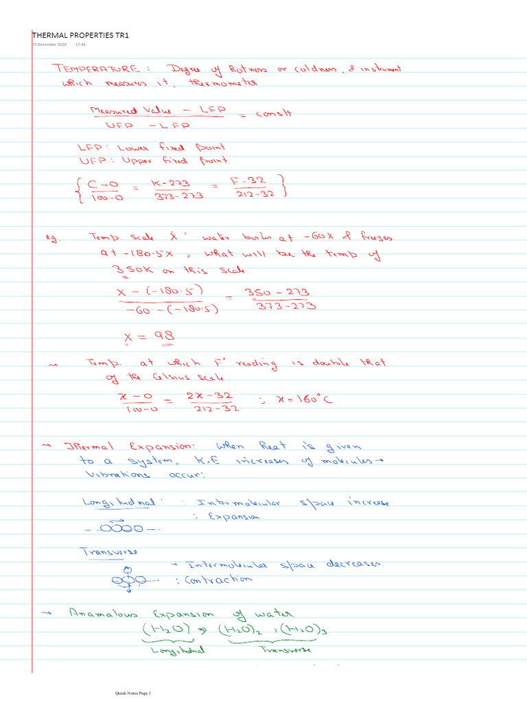 Thermal Properties Tr1 | PDF