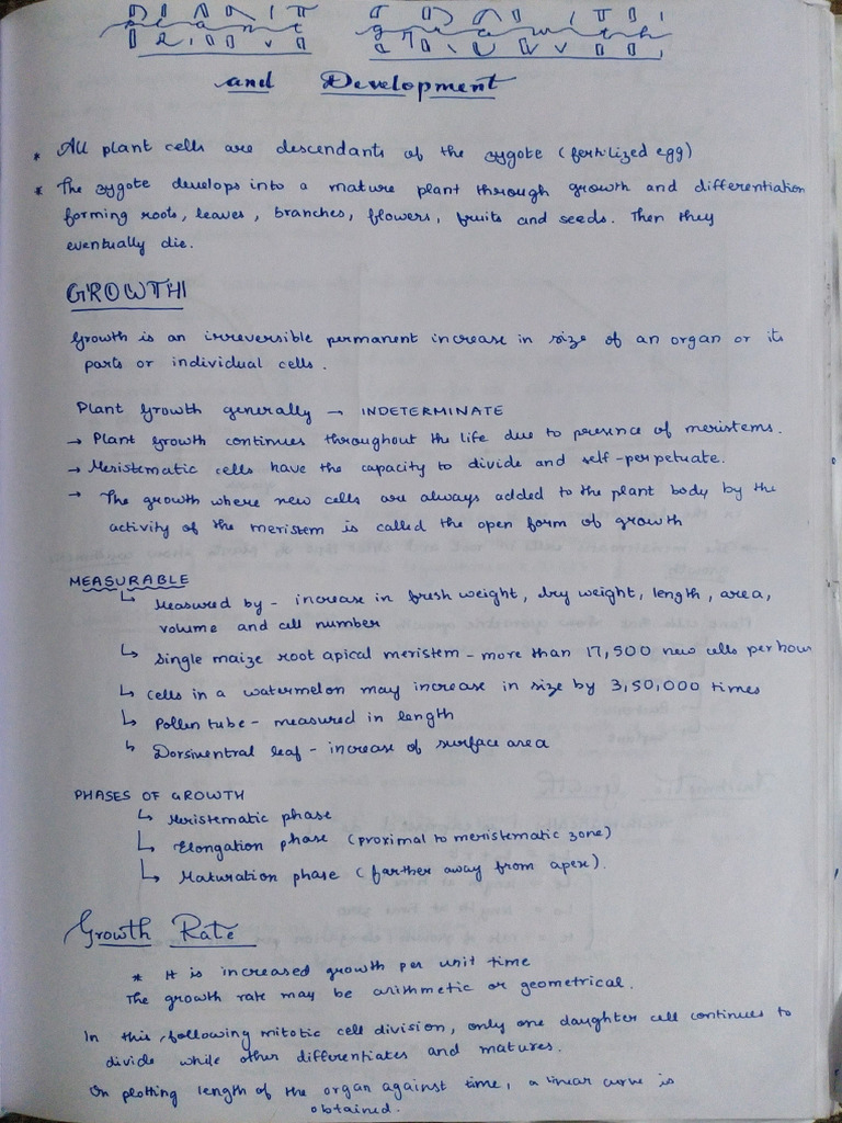 Plant Growth and Development Overview | PDF | Plants | Branches Of Botany