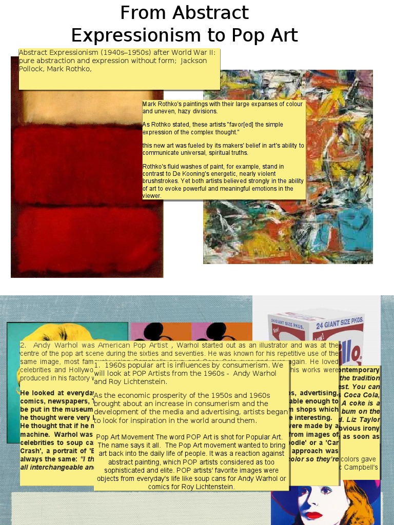 Abstract Expressionism (1940s-1950s) After World War II: Pure ...