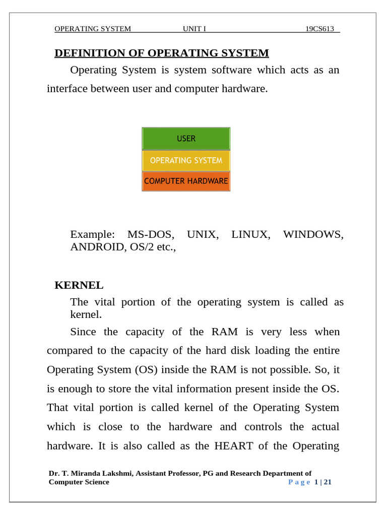 Definition of Operating System | PDF | Booting | Operating System