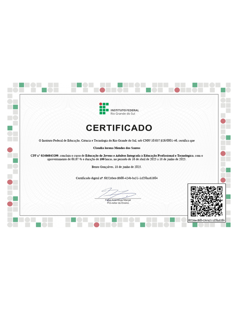 Certificado EJA | PDF