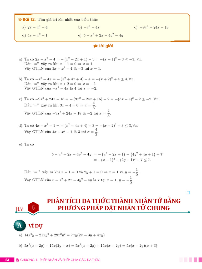 Phan Tich Da Thuc Thanh Nhan Tu | PDF