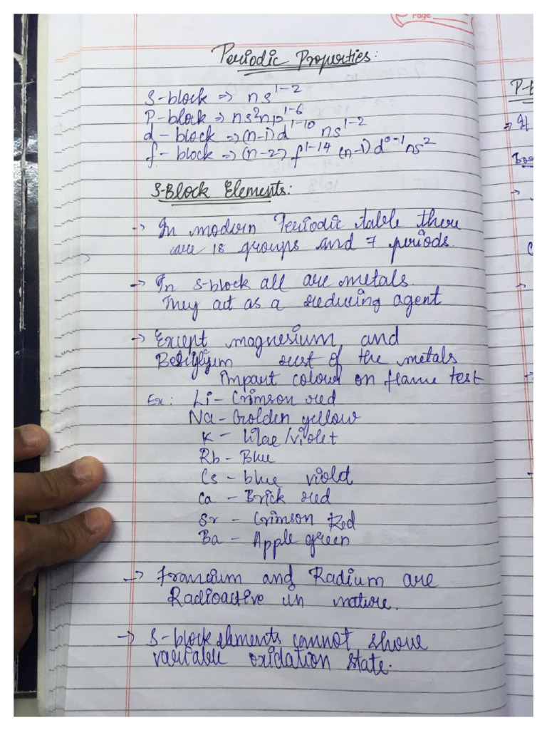 Periodic Properties and Classifications Class 11 Notes (JEE) | PDF