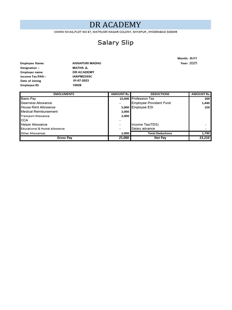 Payslip May | PDF