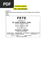 Poster Writing Class 11 CBSE Format | PDF | Poster | Advertising