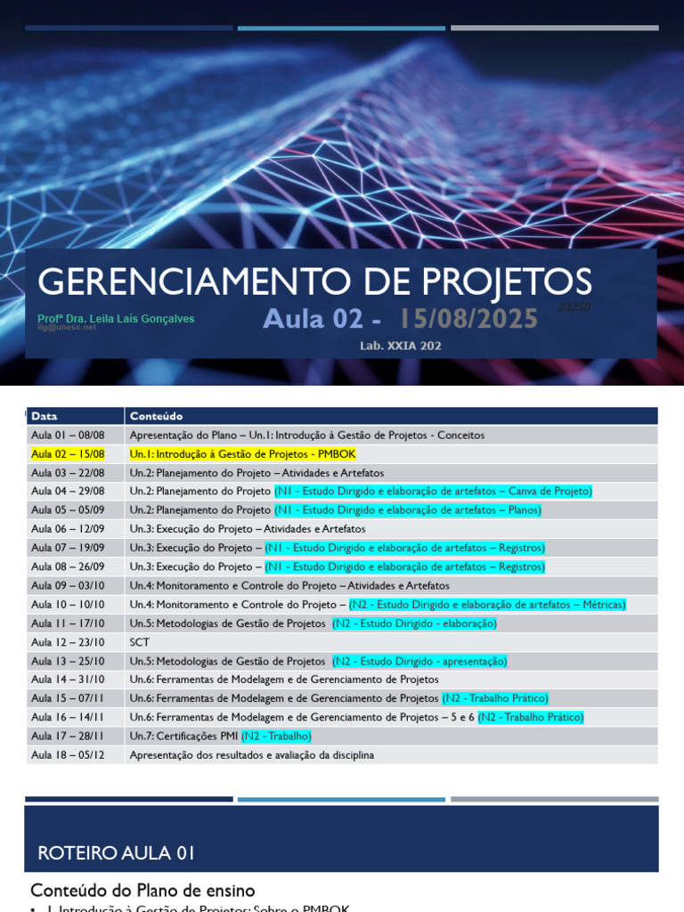 aula02_GP_2025_2 | PDF | Gestão de projetos