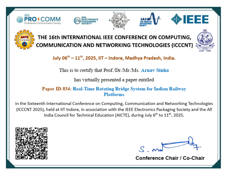 834_3_Arnav_Sinha_16th_ICCCNT_2025 | PDF