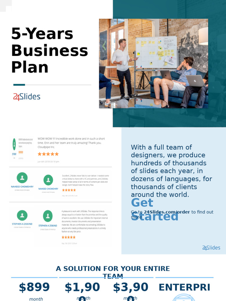 5 Years Business Plan-Creative | PDF | Revenue | Financial Accounting