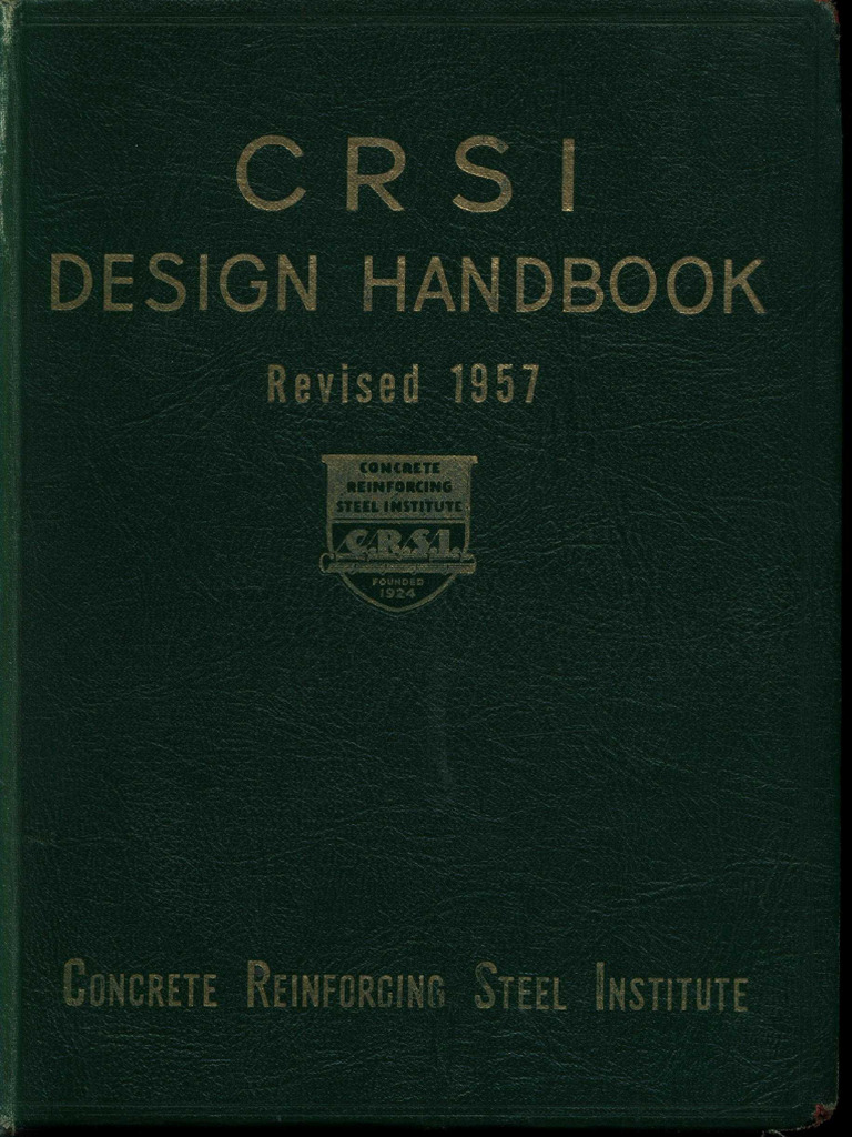 Concrete Reinforcing Steel Institute - 1957 | PDF