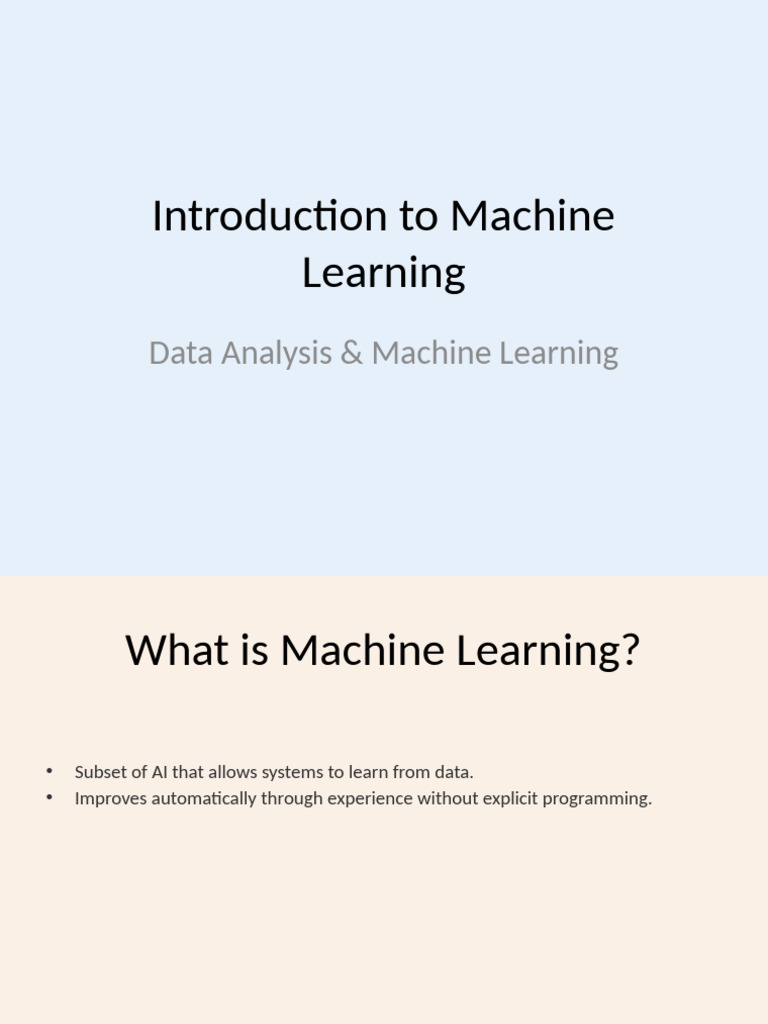 Introduction To Machine Learning | PDF