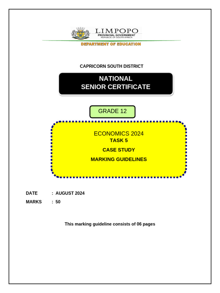 Grade 12 Economics Case Study Guidelines | PDF | Inflation | Consumer ...