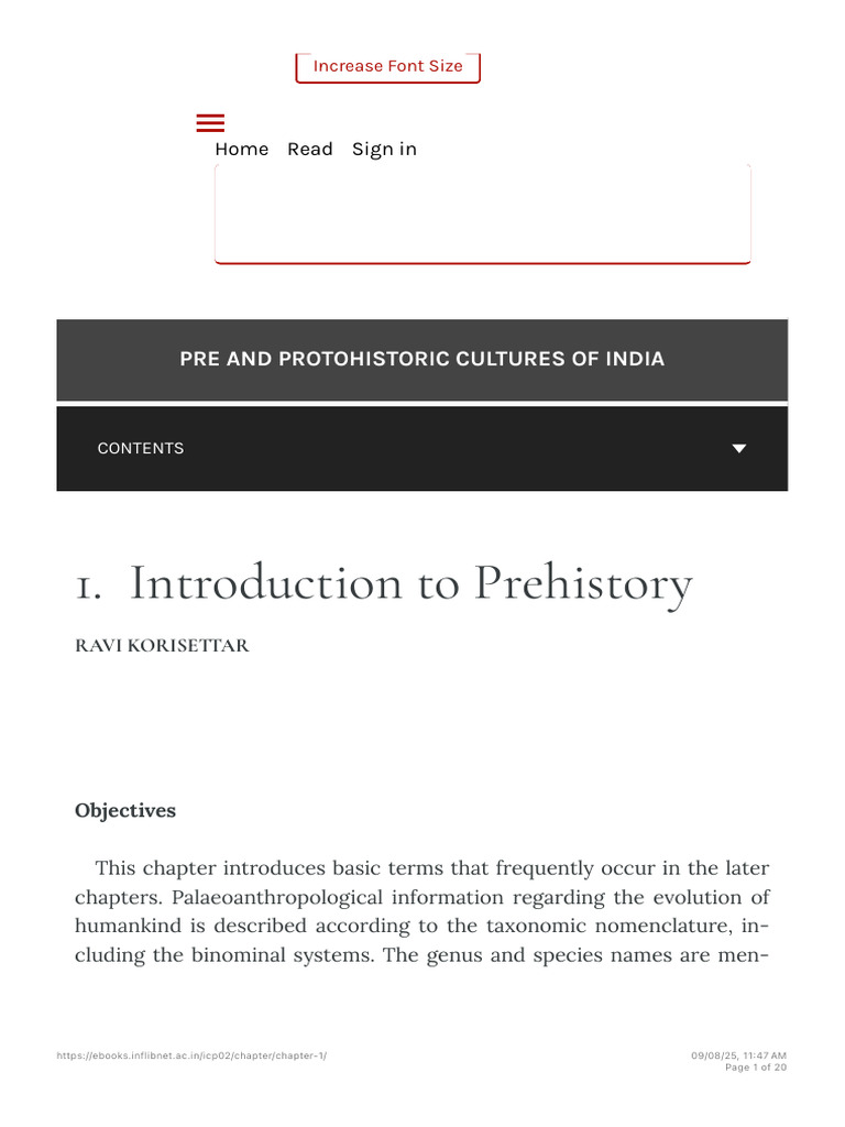 Introduction to Prehistory – Pre and Protohistoric Cultures of India ...