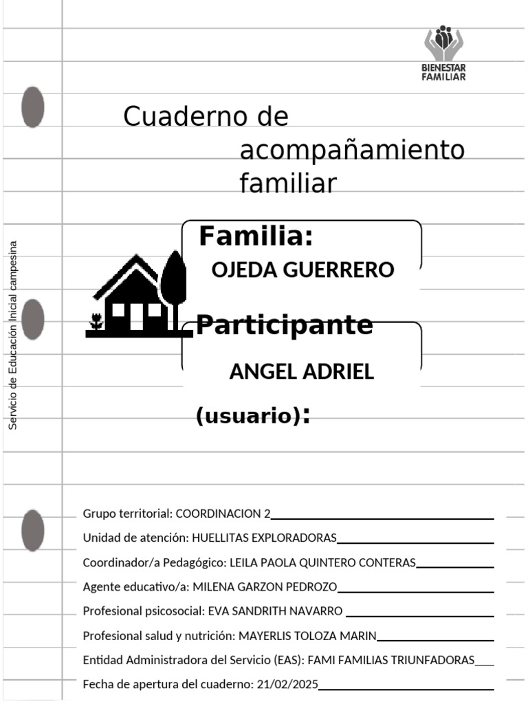 CUADERNO FAMILIAR EIR ANGEL ADRIEL OJEDA GUERRERO Ok | PDF | Parto ...