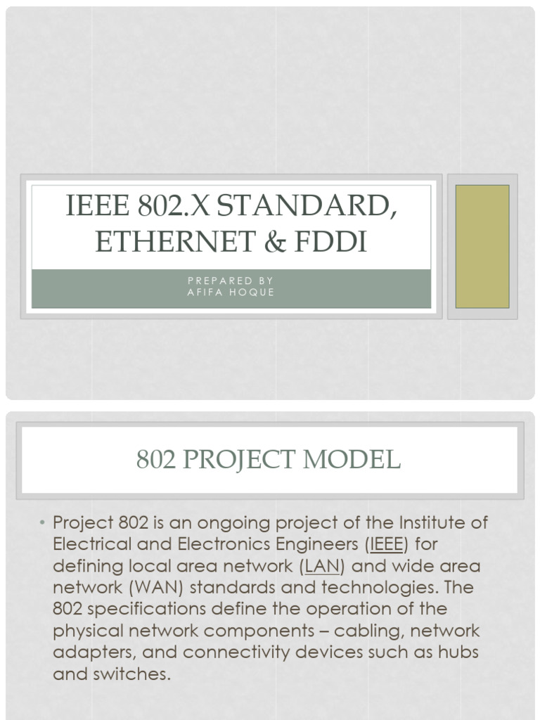 Overview of IEEE 802 Standards | PDF