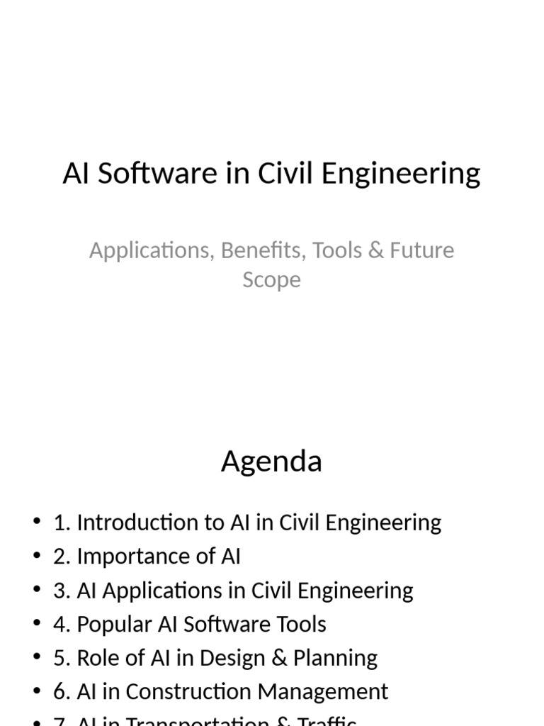 AI Applications in Civil Engineering | PDF | Artificial Intelligence ...