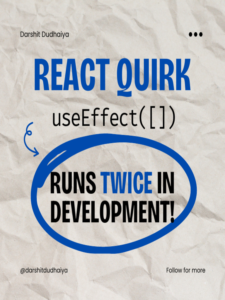 UseEffect ( ) Runs Twice - ! | PDF